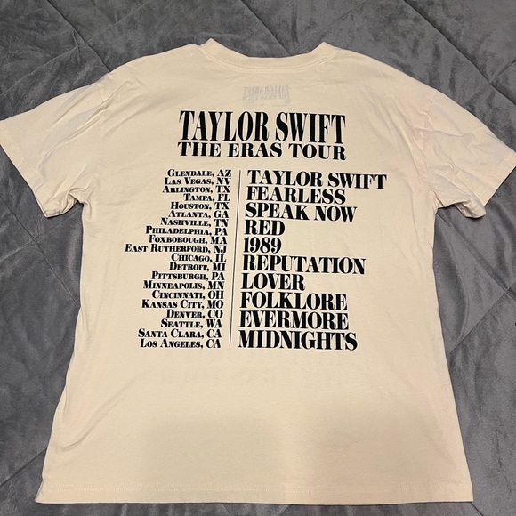 Taylor Swift | Tops | Taylor Swift Eras Tour T Shirt Genuine Concert ...